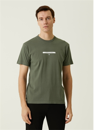Stone Island Erkek Haki Logolu Bisiklet Yaka Basic T-shirt S EU Stone Island Erkek Haki Logolu Bisiklet Yaka Basic T-shirt S EU