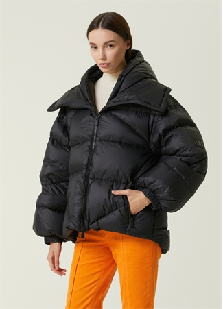 Bacon Kadın Double B Siyah Kapüşonlu Puff Mont XS EU Bacon Kadın Double B Siyah Kapüşonlu Puff Mont XS EU