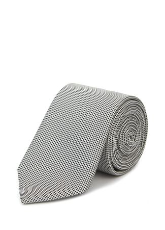 Palzileri Lab Erkek Gri Siyah Mikro Desenli Kravat EU