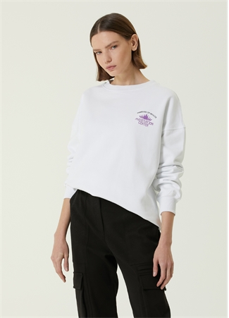 Freedom of Space Kadın Meditation Beyaz Sweatshirt S EU Freedom of Space Kadın Meditation Beyaz Sweatshirt S EU