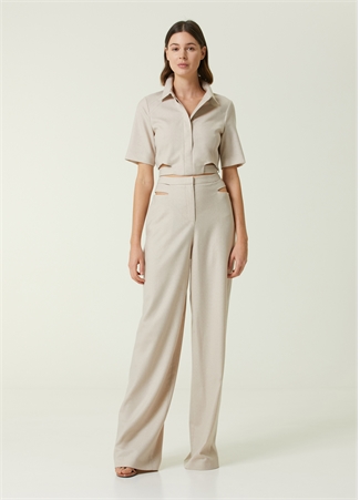 Nisse Kadın Deus Krem Yüksek Bel Bant Detaylı Yün Pantolon Bej 34 EU Nisse Kadın Deus Krem Yüksek Bel Bant Detaylı Yün Pantolon Bej 34 EU