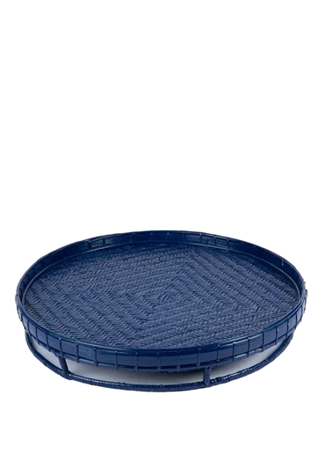 Aloha Life Lacivert Ayaklı Hasır Servis