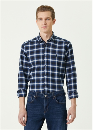 Beymen Club Erkek Comfort Fit Saks Ekoseli Gömlek Mavi S Beymen Club Erkek Comfort Fit Saks Ekoseli Gömlek Mavi S