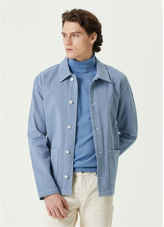 Sandro Erkek Mavi Denim Mont L Eu Sandro Erkek Mavi Denim Mont L Eu