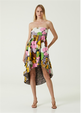La Doublej Kadın Scala Straplez Çiçekli Midi Kokteyl Elbise M EU La Doublej Kadın Scala Straplez Çiçekli Midi Kokteyl Elbise M EU