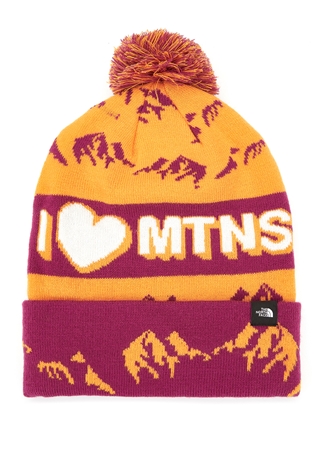 The North Face Kadın Turuncu Kırmızı Desenli Yazı Jakarlı Bere EU The North Face Kadın Turuncu Kırmızı Desenli Yazı Jakarlı Bere EU