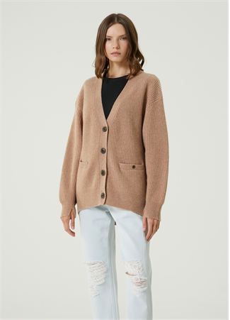 Rag&Bone Kadın Camel V Yaka Kaşmir Hırka Kahverengi XS EU Rag&Bone Kadın Camel V Yaka Kaşmir Hırka Kahverengi XS EU