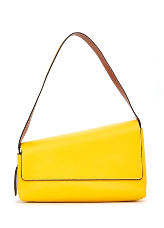 Staud Kadın Acute Sarı Deri Çanta Eu