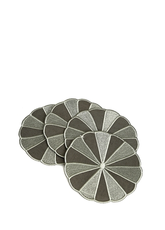 Coral&co. Studio Haki 4lü Keten Bardak Altlığı Yeşil