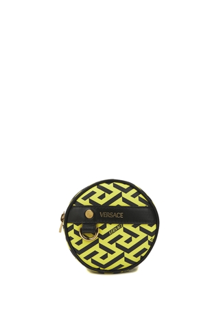 Versace Kadın Siyah Sarı Geometrik Logolu Mini Kılıf EU Versace Kadın Siyah Sarı Geometrik Logolu Mini Kılıf EU