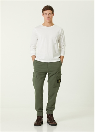Stone Island Erkek Haki Beli Kordonlu Jogger Eşofman Altı S EU Stone Island Erkek Haki Beli Kordonlu Jogger Eşofman Altı S EU