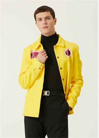 Les Benjamins Erkek Sarı Polo Yaka Logo Patchli Deri Mont Bej M EU Les Benjamins Erkek Sarı Polo Yaka Logo Patchli Deri Mont Bej M EU