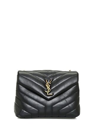 Kadın Loulou Small Siyah Logolu Deri Omuz Çantası EU Kadın Loulou Small Siyah Logolu Deri Omuz Çantası EU