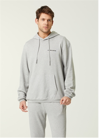 Les Benjamins Erkek Gri Kapüşonlu Logo Nakışlı Sweatshirt L EU Les Benjamins Erkek Gri Kapüşonlu Logo Nakışlı Sweatshirt L EU