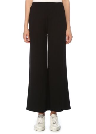 Tru Kadın Siyah Bol Paça Pantolon XS EU