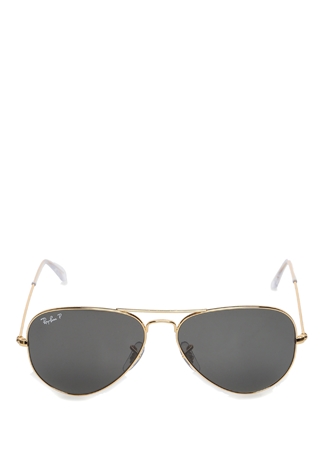 Ray-Ban Siyah Pilot Stil Güneş Gözlüğü Altın Rengi 58 EU Ray-Ban Siyah Pilot Stil Güneş Gözlüğü Altın Rengi 58 EU