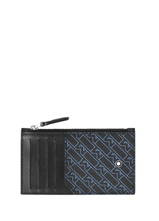 Montblanc Erkek Mavi Siyah Logo Desenli Deri Kartlık EU Montblanc Erkek Mavi Siyah Logo Desenli Deri Kartlık EU