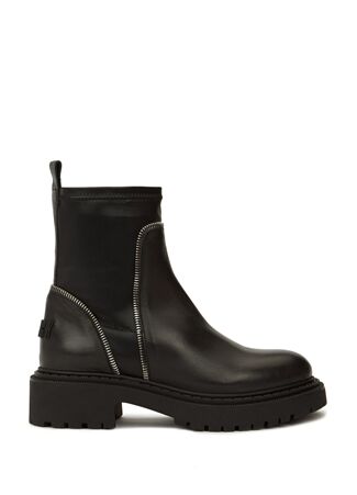 Divarese Kadın Siyah Deri Bot 36 EU