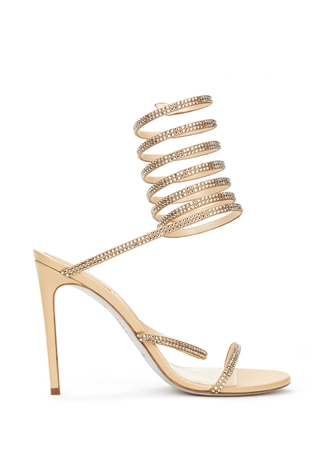 RENE CAOVILLA SPA Kadın Super Cleo Nude Taş Detaylı Sandalet Pembe 36 EU RENE CAOVILLA SPA Kadın Super Cleo Nude Taş Detaylı Sandalet Pembe 36 EU