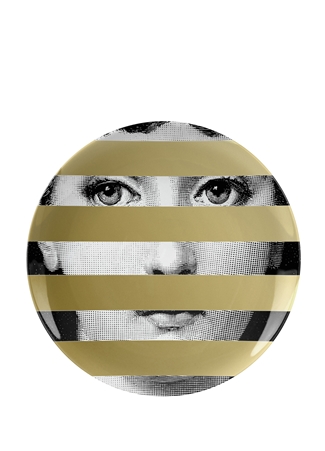 Fornasetti Tema e Variazioni no 399 Porselen Dekoratif Tabak Siyah Fornasetti Tema e Variazioni no 399 Porselen Dekoratif Tabak Siyah