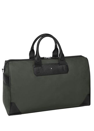 Montblanc Erkek Sartorial Haki Desenli Deri Seyahat Çantası Yeşil EU