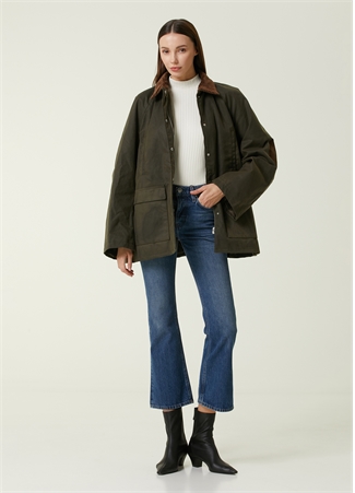 Toteme Kadın Mavi Kick Flare Crop Jean Pantolon 26 US Toteme Kadın Mavi Kick Flare Crop Jean Pantolon 26 US