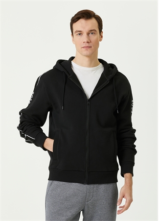 Boss Erkek Beyaz Kapüşonlu Şerit Logolu Sweatshirt Siyah XL EU Boss Erkek Beyaz Kapüşonlu Şerit Logolu Sweatshirt Siyah XL EU