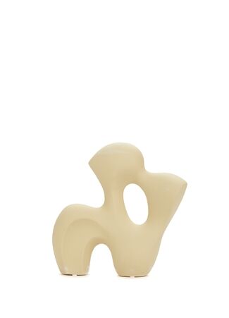 Bloomingville Bej Geometrik Formlu Taş Obje