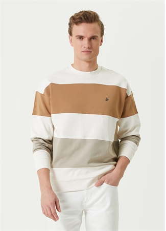 Beymen Club Erkek Kahverengi Colorblocked Logolu Sweatshirt Xs Beymen Club Erkek Kahverengi Colorblocked Logolu Sweatshirt Xs