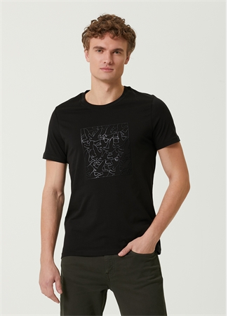 Beymen Club Erkek Siyah Monogram Kabartmalı Basic T-shirt S Beymen Club Erkek Siyah Monogram Kabartmalı Basic T-shirt S