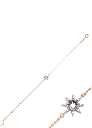 Bee Goddess Kadın Venus Star Altın Rengi Bileklik Pembe EU