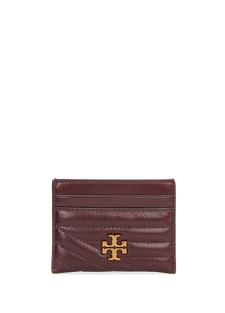 Tory Burch Kadın Kira Chevron Bordo Deri Kartlık EU Tory Burch Kadın Kira Chevron Bordo Deri Kartlık EU