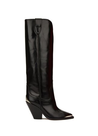 Isabel Marant Kadın Siyah Deri Çizme 37 EU