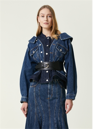 Alexander McQueen Kadın Mavi Patchwork Detaylı Jean Ceket 40 IT Alexander McQueen Kadın Mavi Patchwork Detaylı Jean Ceket 40 IT