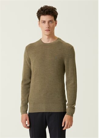 Allsaints Erkek Ivar Yeşil Yün Kazak XS EU