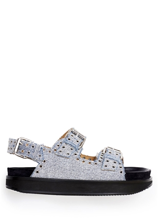 Isabel Marant Kadın Ophie Denim Platform Sandalet Mavi 36 Eu Isabel Marant Kadın Ophie Denim Platform Sandalet Mavi 36 Eu