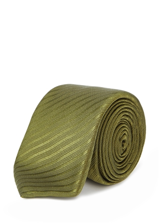 Pal Zileri Erkek Yeşil Verev Çizgili İpek Kravat EU Pal Zileri Erkek Yeşil Verev Çizgili İpek Kravat EU