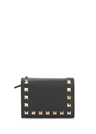 Valentino Garavani Kadın Siyah Deri Cüzdan EU