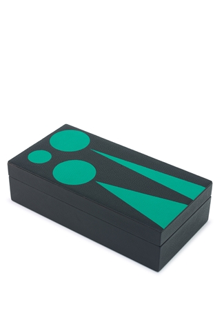 Madame Malachite Le Cirque Medium Siyah Deri Dekoratif Kutu Madame Malachite Le Cirque Medium Siyah Deri Dekoratif Kutu