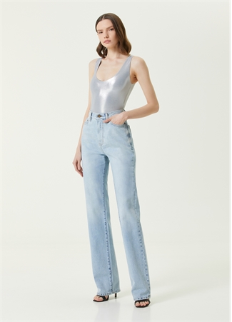 Kadın Janice Straight Fit Açık Mavi Jean Pantolon 26 US