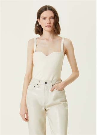 Nanushka Kadın Lilou Krem Kalp Yaka Body Bej Xs Eu Nanushka Kadın Lilou Krem Kalp Yaka Body Bej Xs Eu