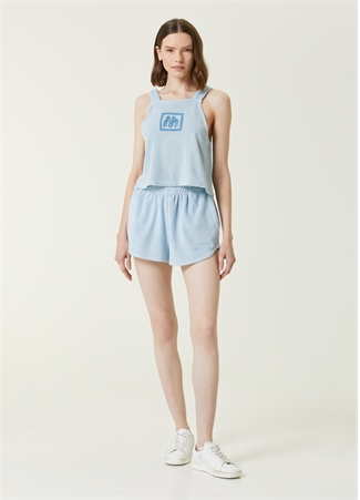 Fifty Pieces Kadın Terry Mavi Logolu Havlu Dokulu Şort M EU Fifty Pieces Kadın Terry Mavi Logolu Havlu Dokulu Şort M EU