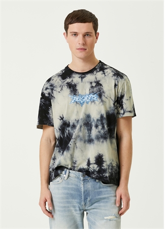 Allsaints Erkek Tempest Siyah Bisiklet Yaka Desenli T-shirt S EU Allsaints Erkek Tempest Siyah Bisiklet Yaka Desenli T-shirt S EU