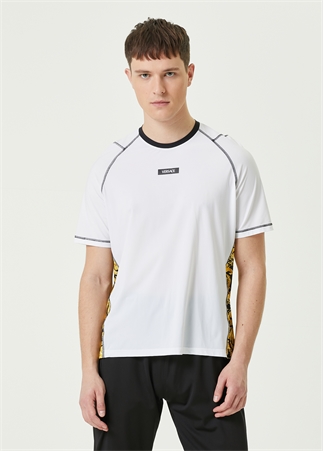 Versace Erkek Beyaz Gold Barok Desenli Logolu T-shirt L EU Versace Erkek Beyaz Gold Barok Desenli Logolu T-shirt L EU
