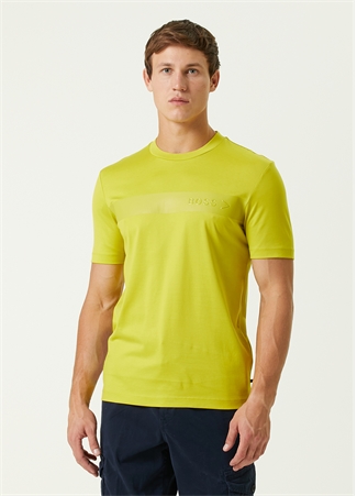 Boss Erkek Yeşil Logo Detaylı T-shirt M EU Boss Erkek Yeşil Logo Detaylı T-shirt M EU