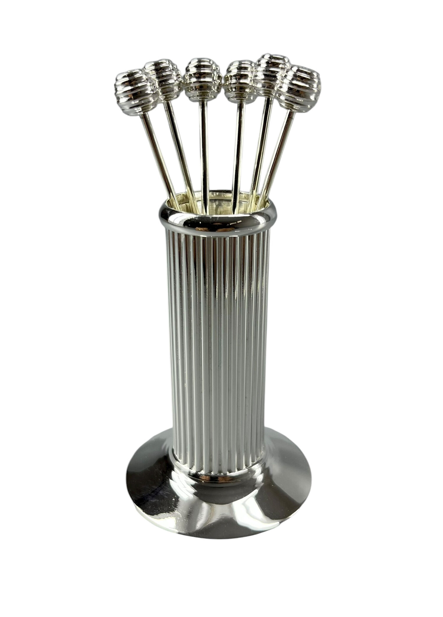 Woodstory Design - Ball-Head 6-Piece Silver Plate Presentation Sticks