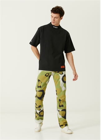Heron Preston Erkek Yeşil Bej Kamuflaj Desenli Jean Pantolon 3 US