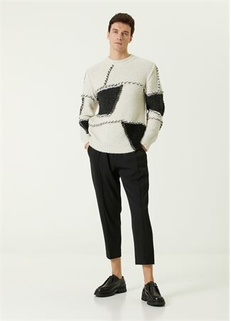 Isabel Benenato Erkek Siyah Beli Kordonlu Yün Pantolon 50 IT Isabel Benenato Erkek Siyah Beli Kordonlu Yün Pantolon 50 IT