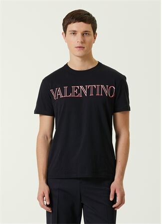 Valentino Erkek Lacivert Logolu T-shirt S EU