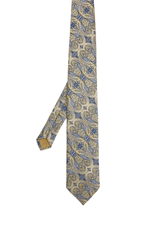 Beymen Club Erkek Sarı Şal Desenli Kravat EU